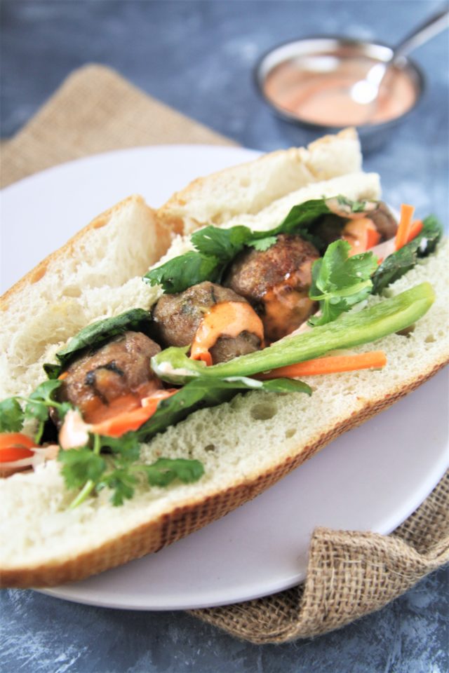 Vietnamese Pork Meatball Banh Mi – The Tasty Bite