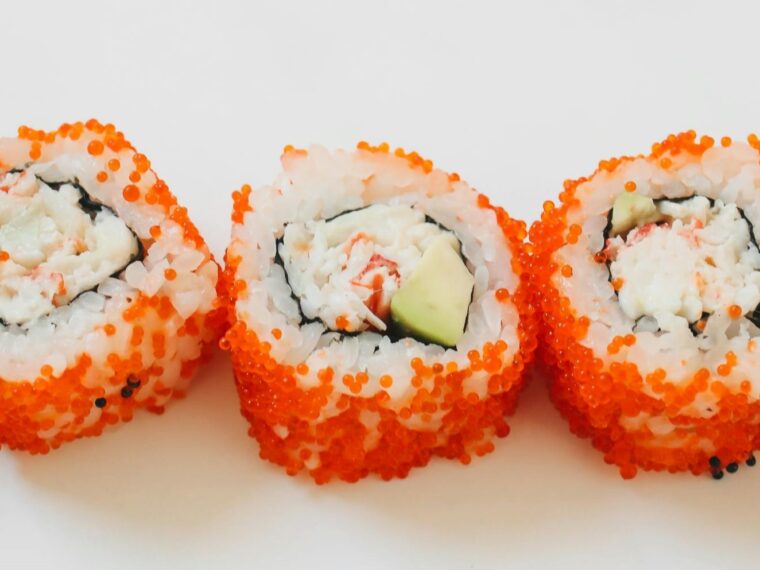 Spicy California Sushi Roll Recipe (Imitation Crab Salad) – The Tasty Bite