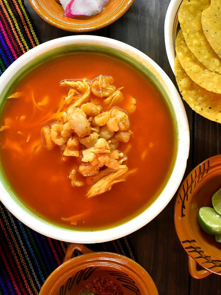 Best Red Chicken Pozole Recipe (Pozole Rojo de Pollo) – The Tasty Bite